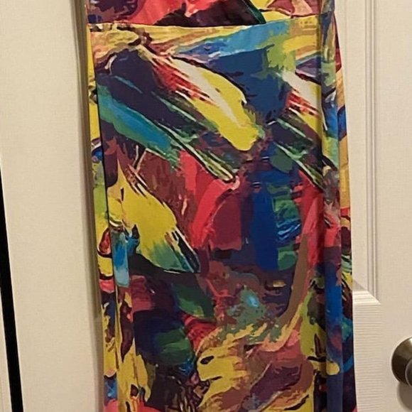 Dresses | Paint Design Maxi Dress Nwot | Poshmark